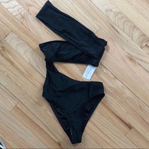 Swim | One Piece Cutout Black Swimsuit | Poshmark